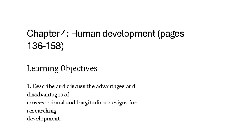 Chapter 4: Human Development Study Guide for Psych-Midterm 2 - Studocu