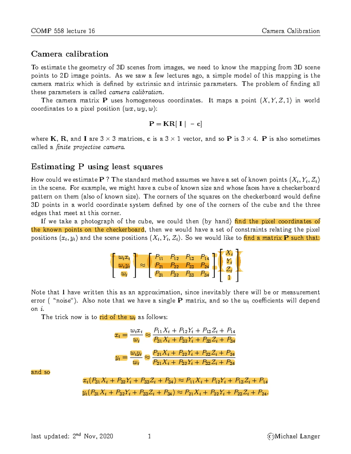Course Outline - Course Outline Fundamentals of Computer Vision COMP ...