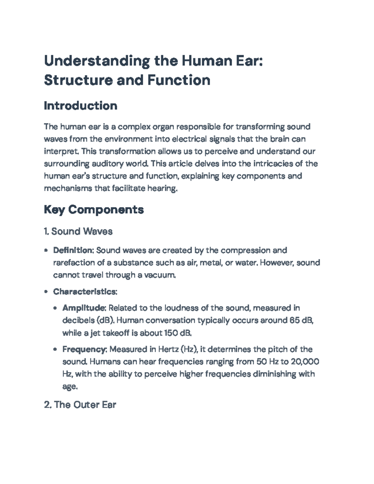 Understanding the Human Ear: Anatomy and Function Overview ...