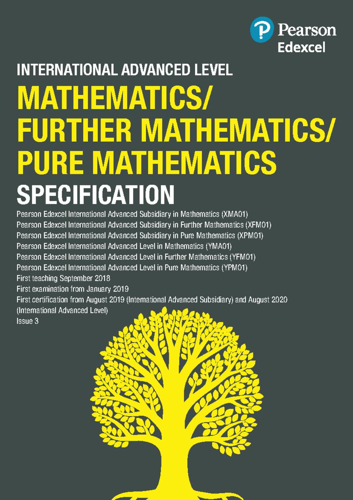 Edexcel International A Level Mathematics & Further Mathematics Spec ...