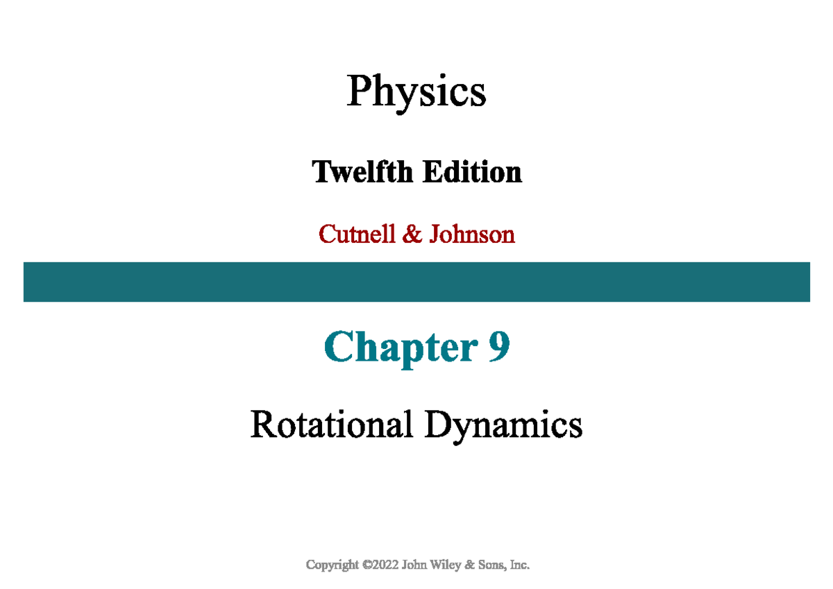 Final Exam Study Guide for CS101: Computer Science Fundamentals - Physics Twelfth Edition ...