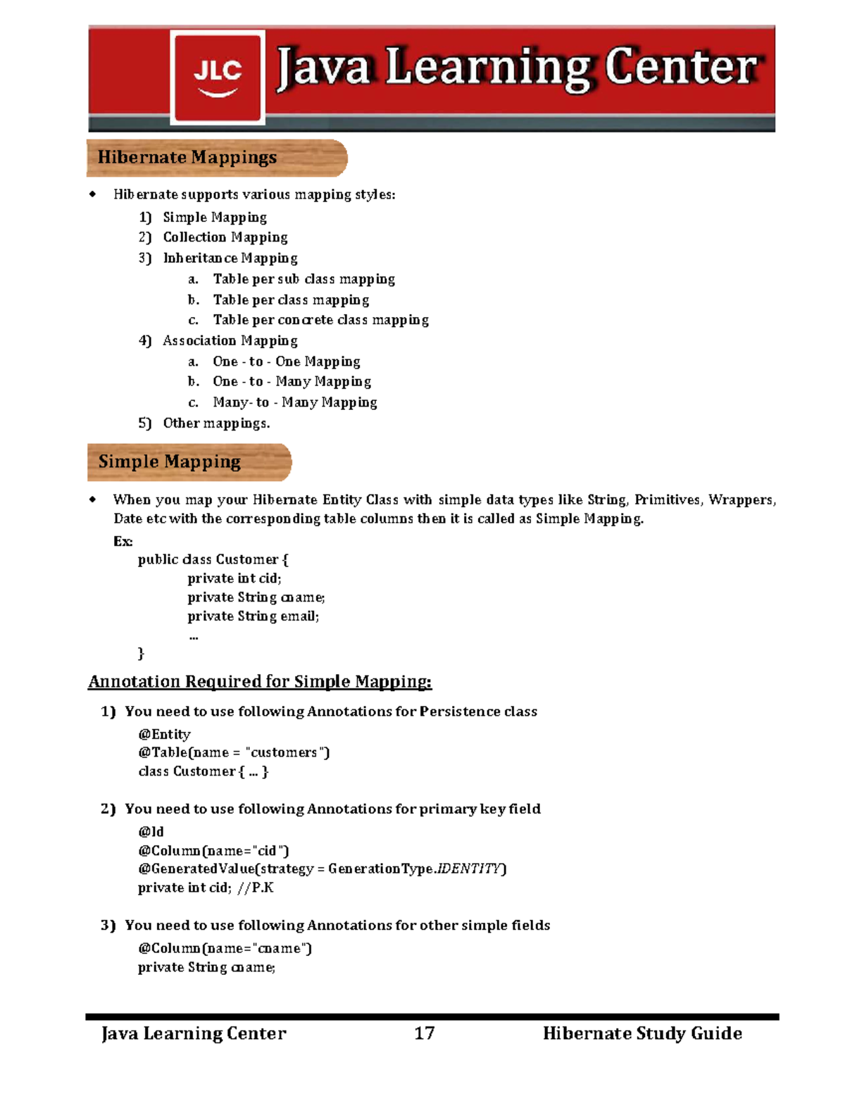 Module 2 - Hibernate Collection Mapping Study Guide - Studocu