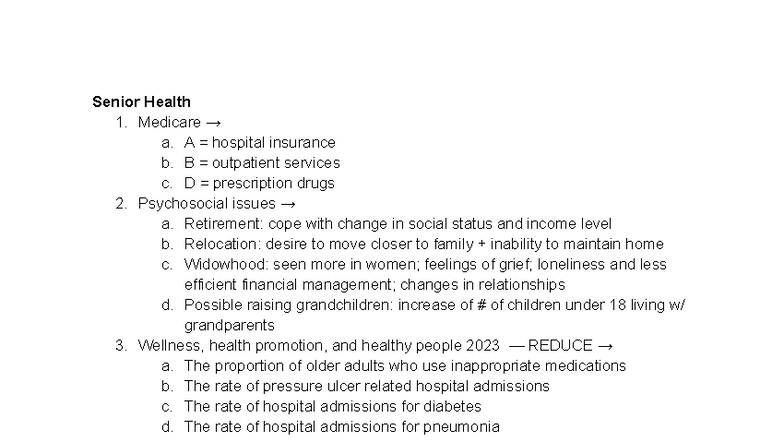 COMM Exam 3 Study Guide: Senior Health & Medicare Insights - Studocu
