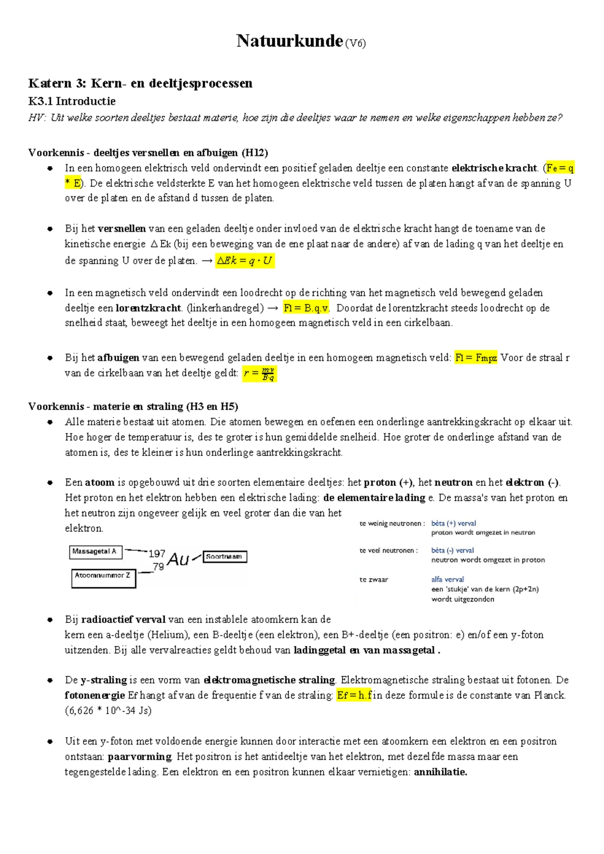 Natuurkunde Kern- en deeltjesprocessen - Natuurkunde (V6) Katern 3 ...
