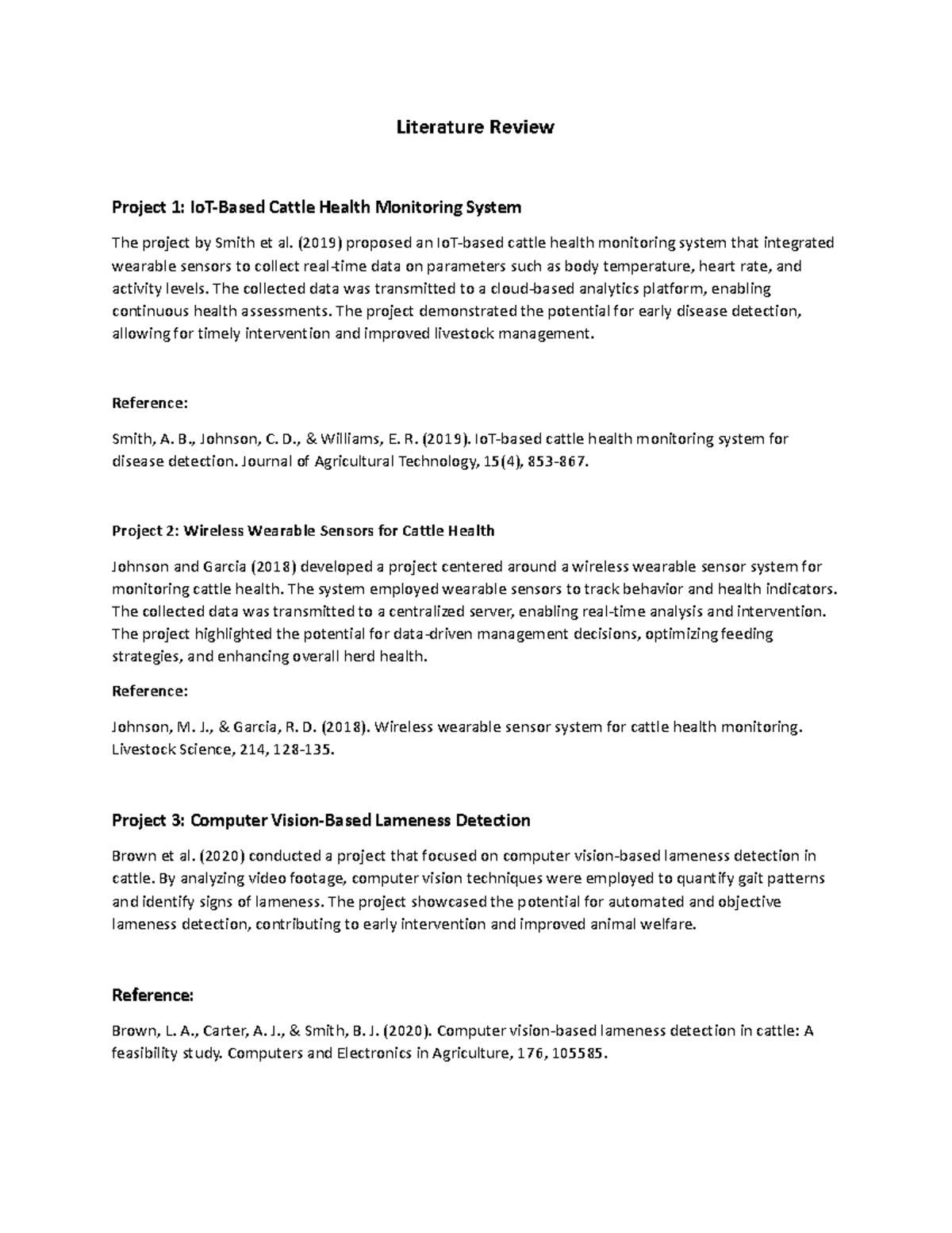 Literature Review update models - Literature Review Project 1: IoT ...