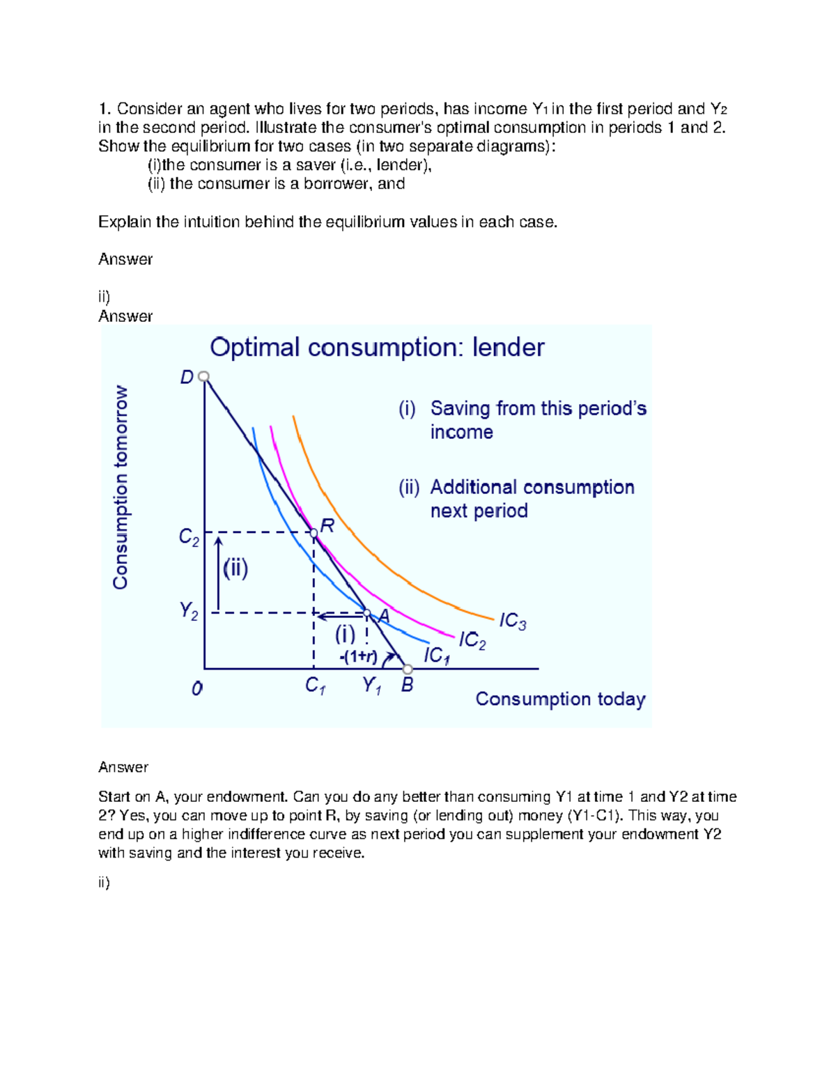 Tutorial 3 - Consumption Analysis: Two-Period Model Insights - Studocu