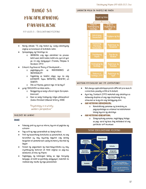 Intro to Siko Pil - Lecture notes 3-7 - FILIPINO PSYCHOLOGY ...