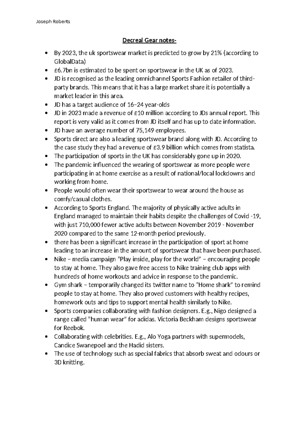 Decreal Gear notes - hhhhhhhhhhhhhhhhhhhhhhhhhh - Joseph Roberts ...