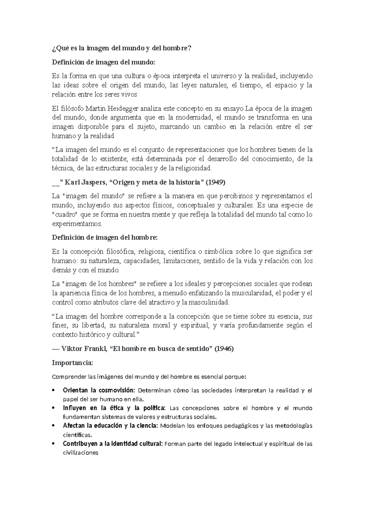 Qué es la imagen del mundo y del hombre: Análisis filosófico y cultural ...