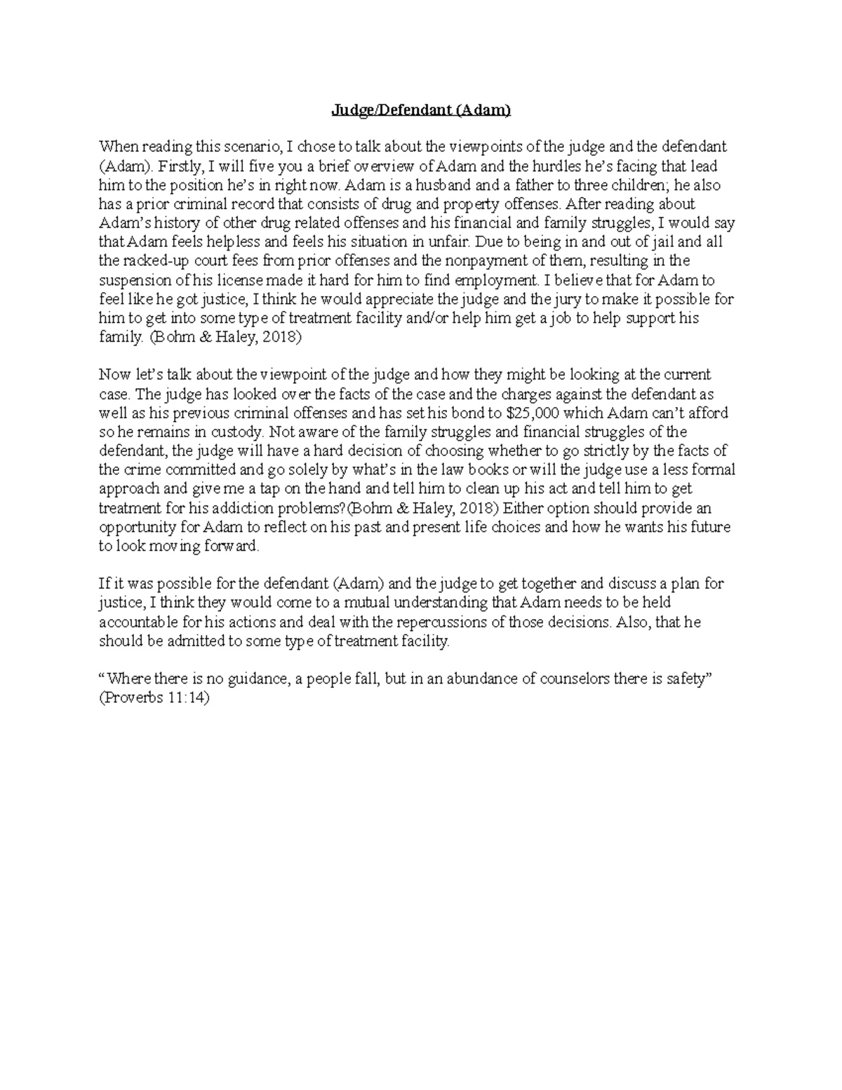 Exploring Perspectives: Justice from Judge & Defendant's Viewpoint ...