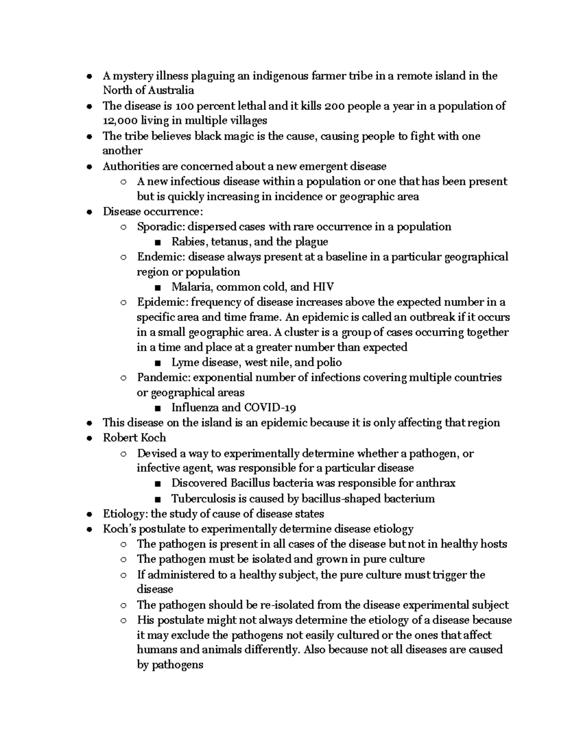 BIOD 171 Case Study: Investigating the Kuru Epidemic in the Fore Tribe ...