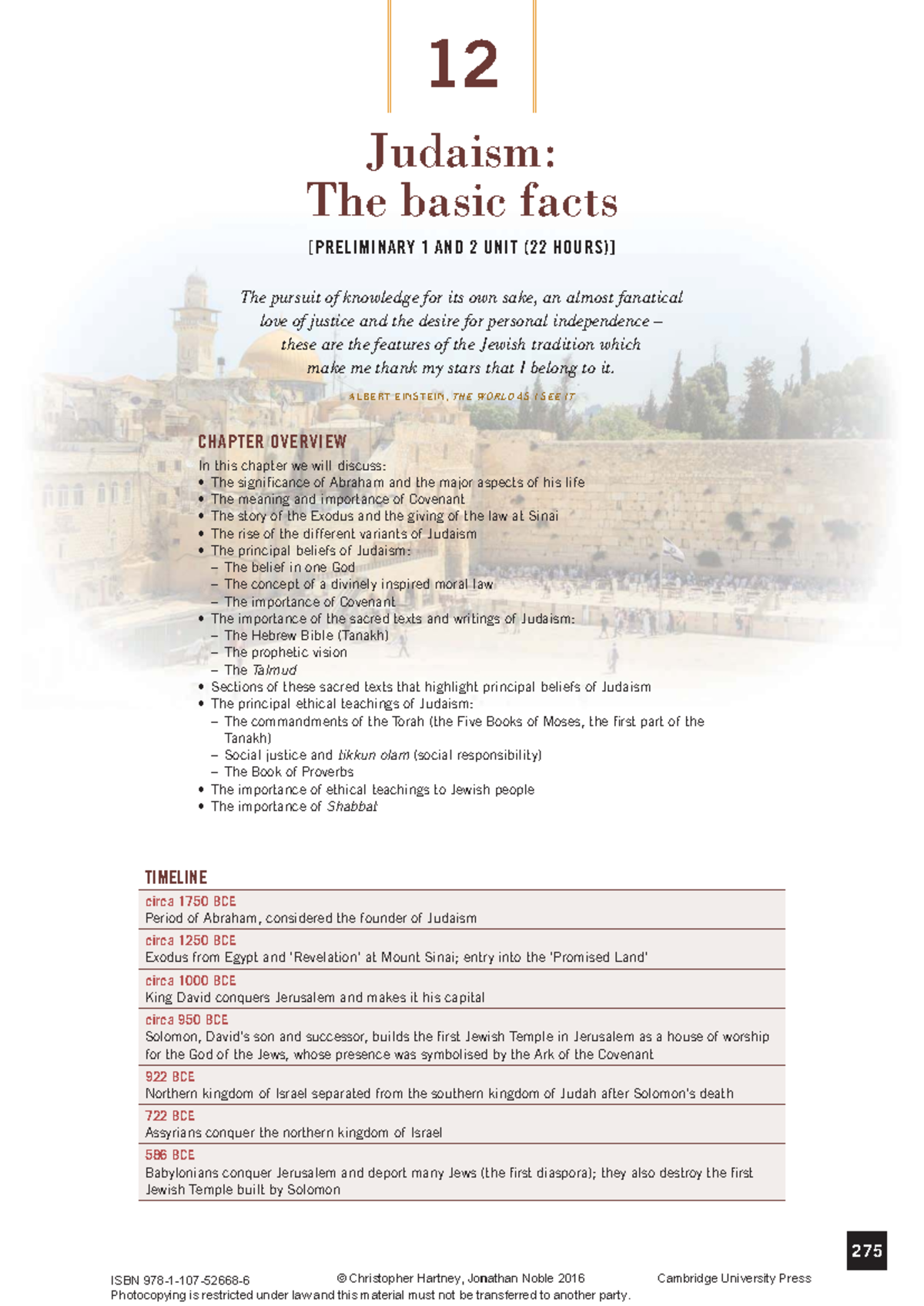 Judaism: The Basics - Key Concepts and Historical Overview (12) - Studocu