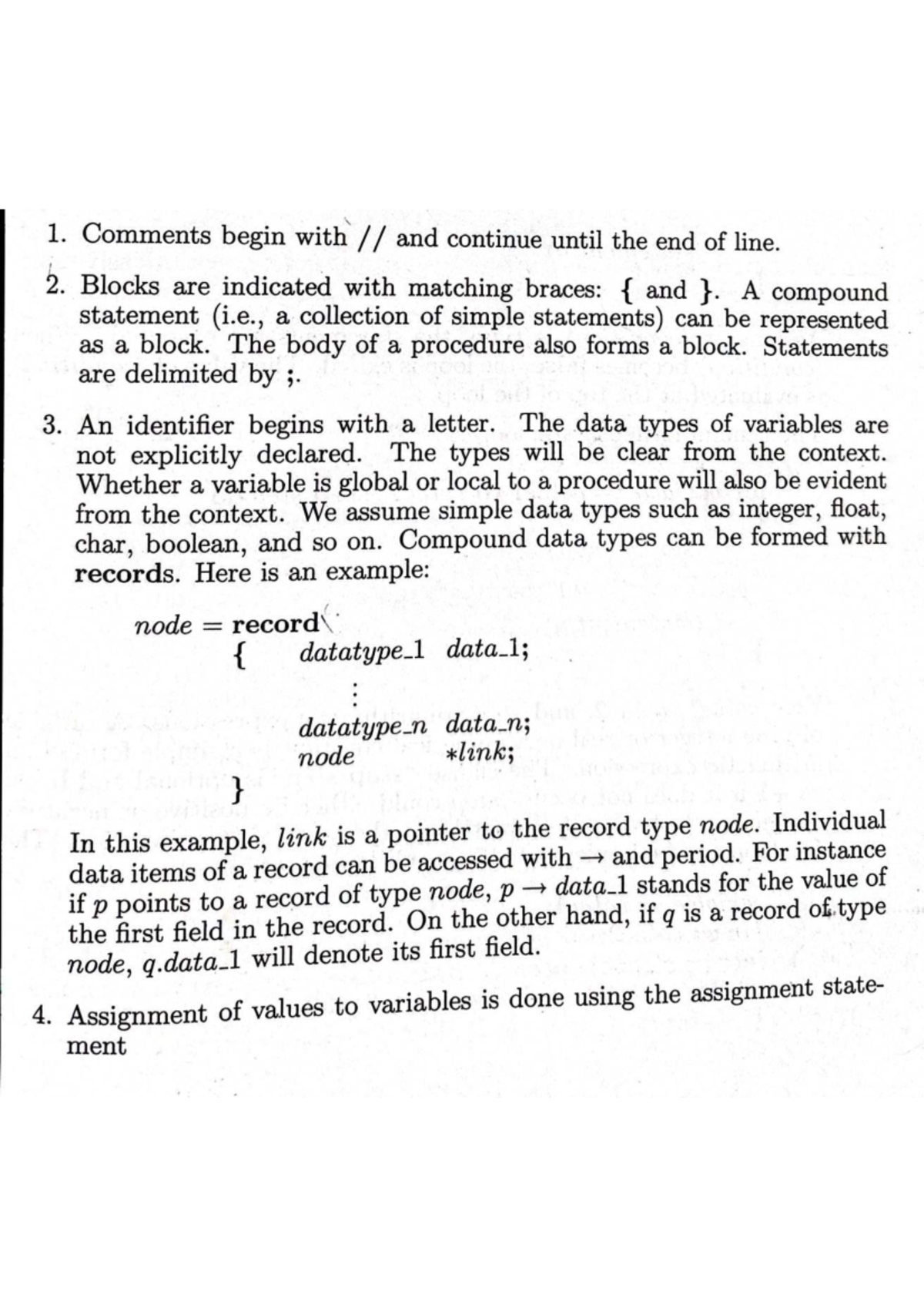 Algorithm Writing Guide for CS101: Understanding Procedures and Data Types - Studocu