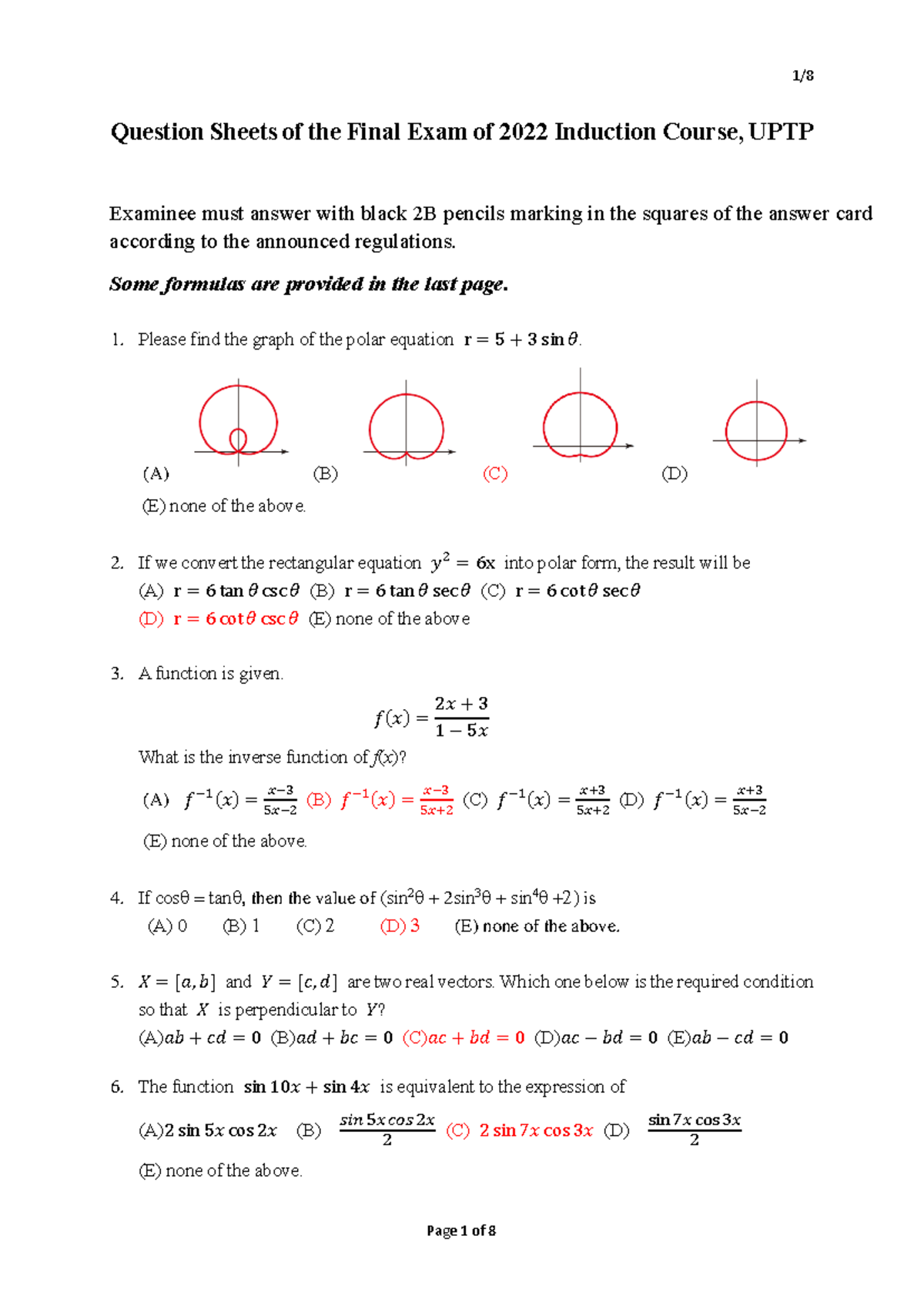 2022 Final EXAM 1212 Q V3 Final Rev - Question Sheets of the Final Exam ...