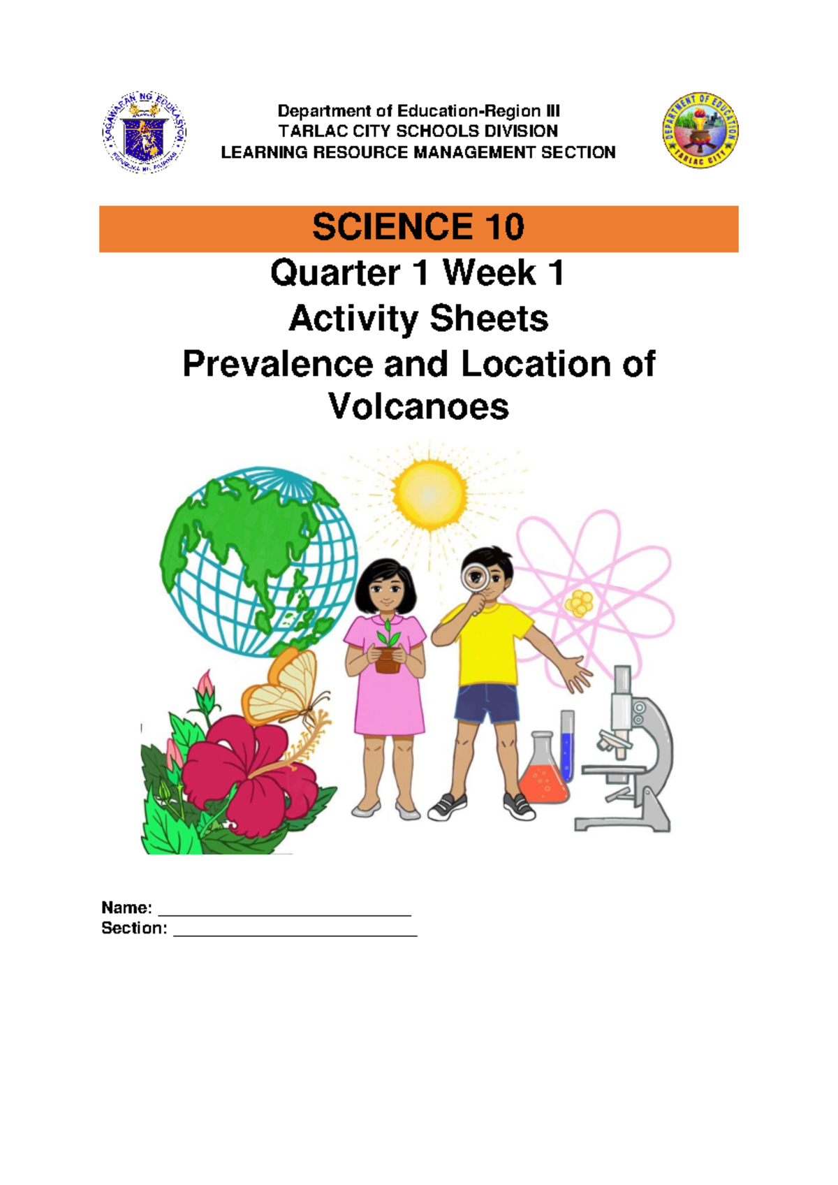 LAS Science Grade 10 Q1 Week 1 - Volcanoes and Their Impact - Studocu