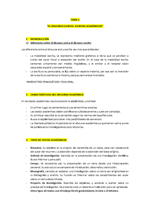 Tema 3: Modos de Organización Discursiva - TEMA 3: Modos de ...