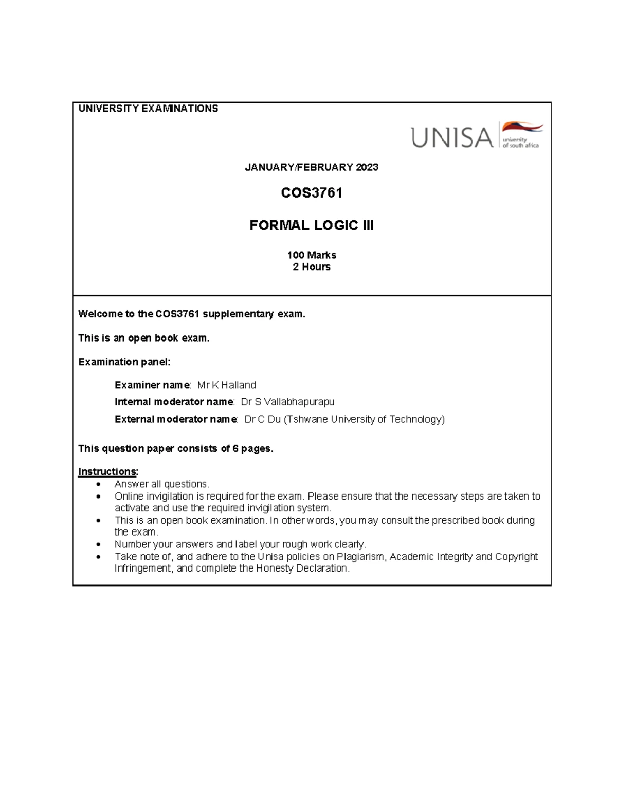 IRIS Unisa Instructions - IRIS set up instructions for UNISA students IRIS Invigilation (IRIS ...