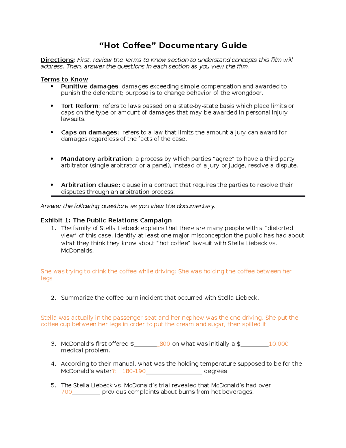 "Hot Coffee Documentary Guide: Understanding Tort Reform & Legal Myths ...