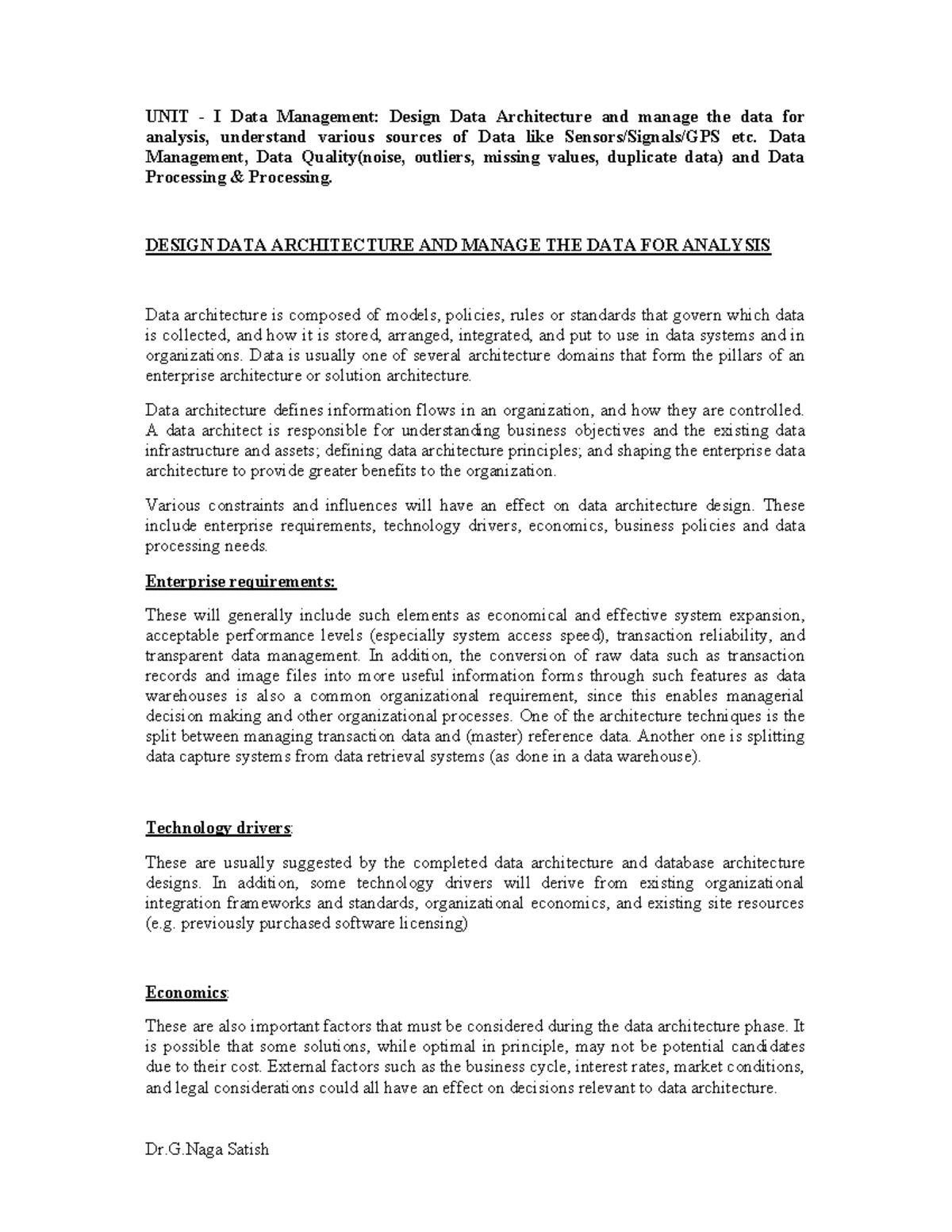 Da Unit 3 Gauss Markov Assumptions Regression Analysis Notes Studocu