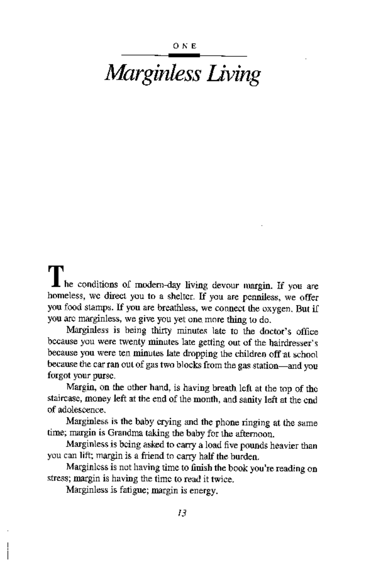 Marginless Living: Understanding the Epidemic of Modern Stress - Studocu