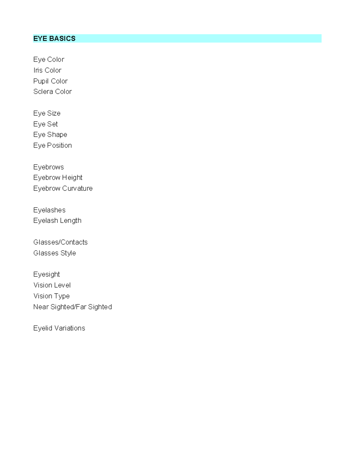 Eye Characteristics and Features: An Overview of Eye Anatomy and Variations - EYE BASICS Eye ...