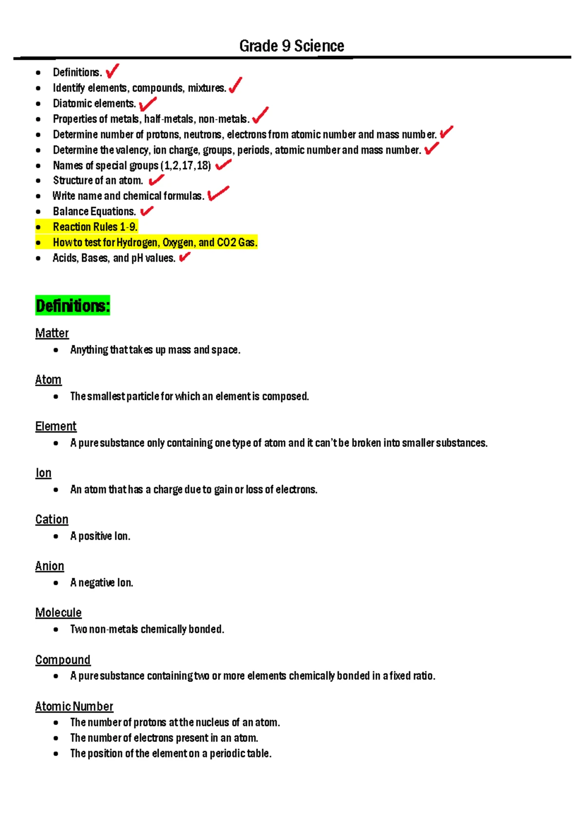 Grade 9 Natural Sciences Term 3 Forces Topic TEST - Grade 9 Natural ...