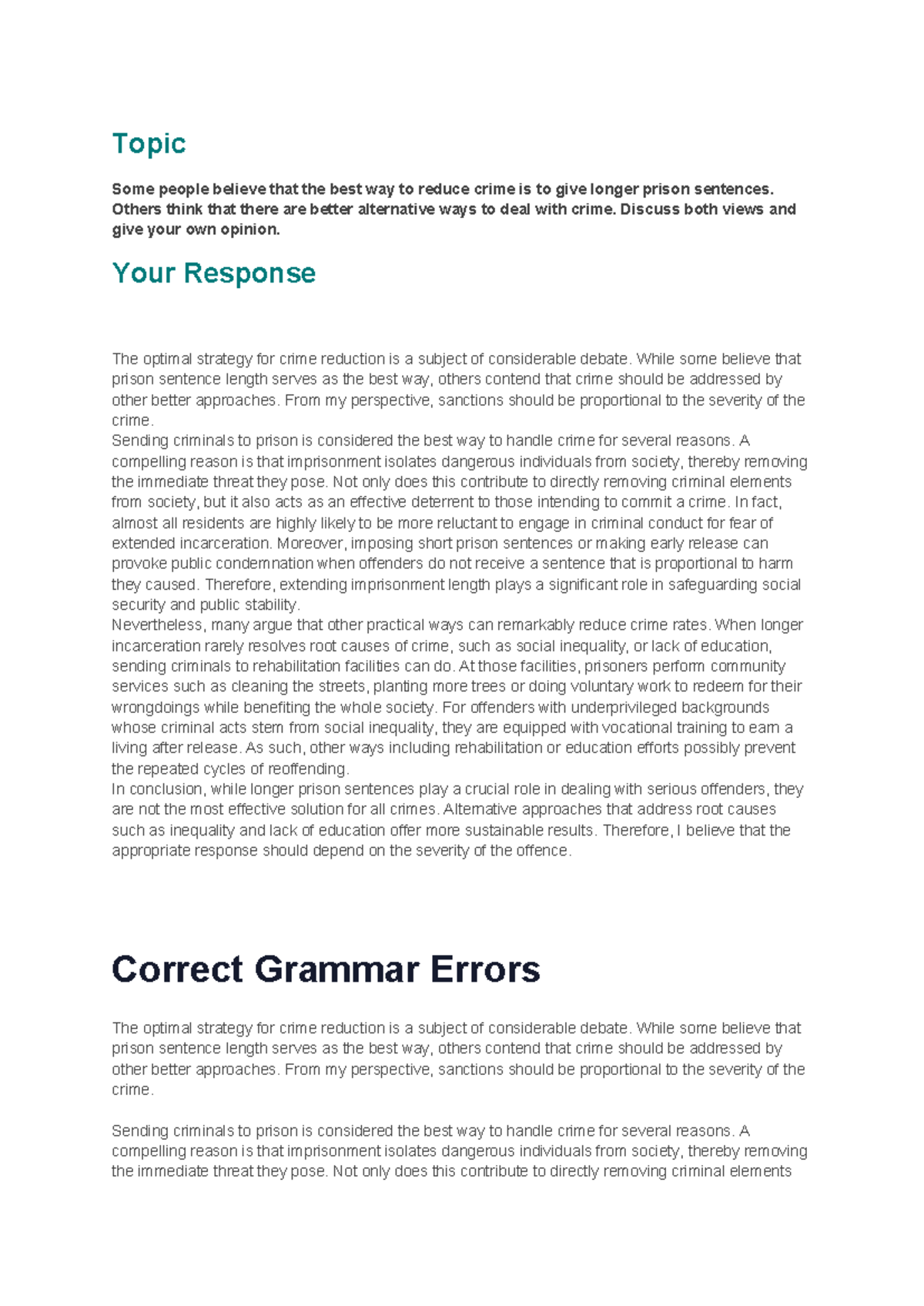 IELTS Writing Task 2: Crime Reduction Strategies - A Balanced Approach ...