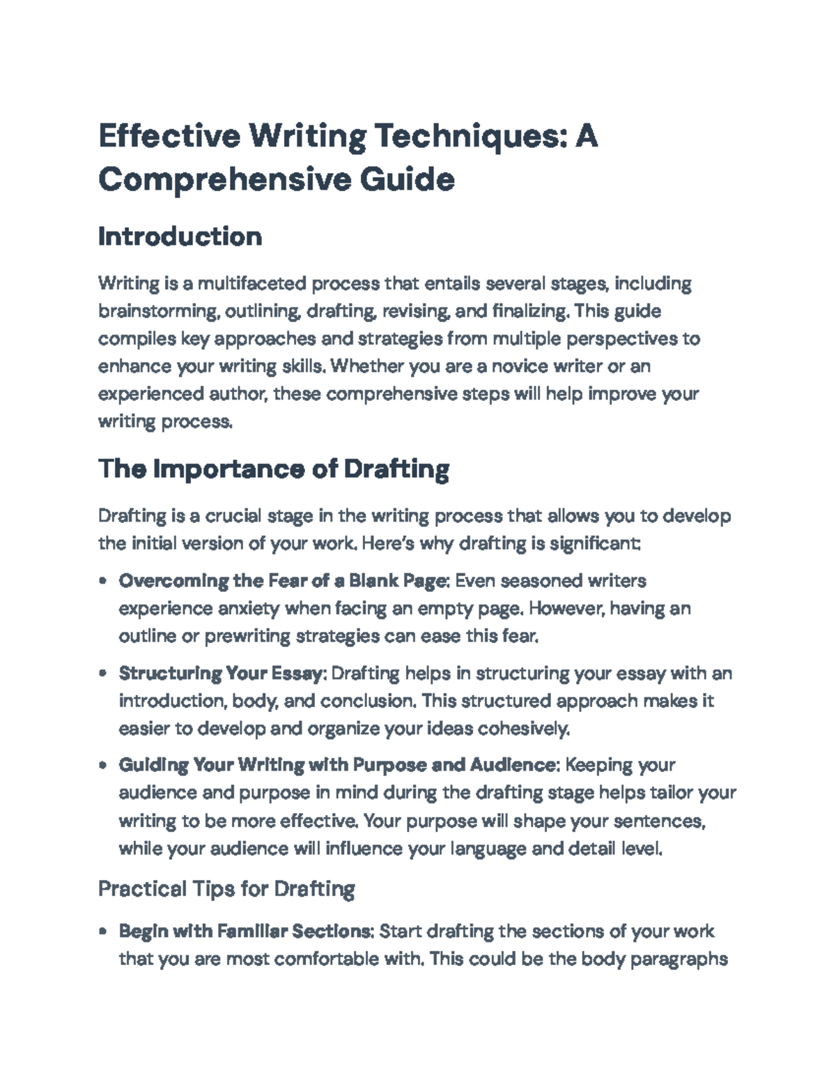 Effective Writing Techniques: Comprehensive Guide for Improved Drafting ...