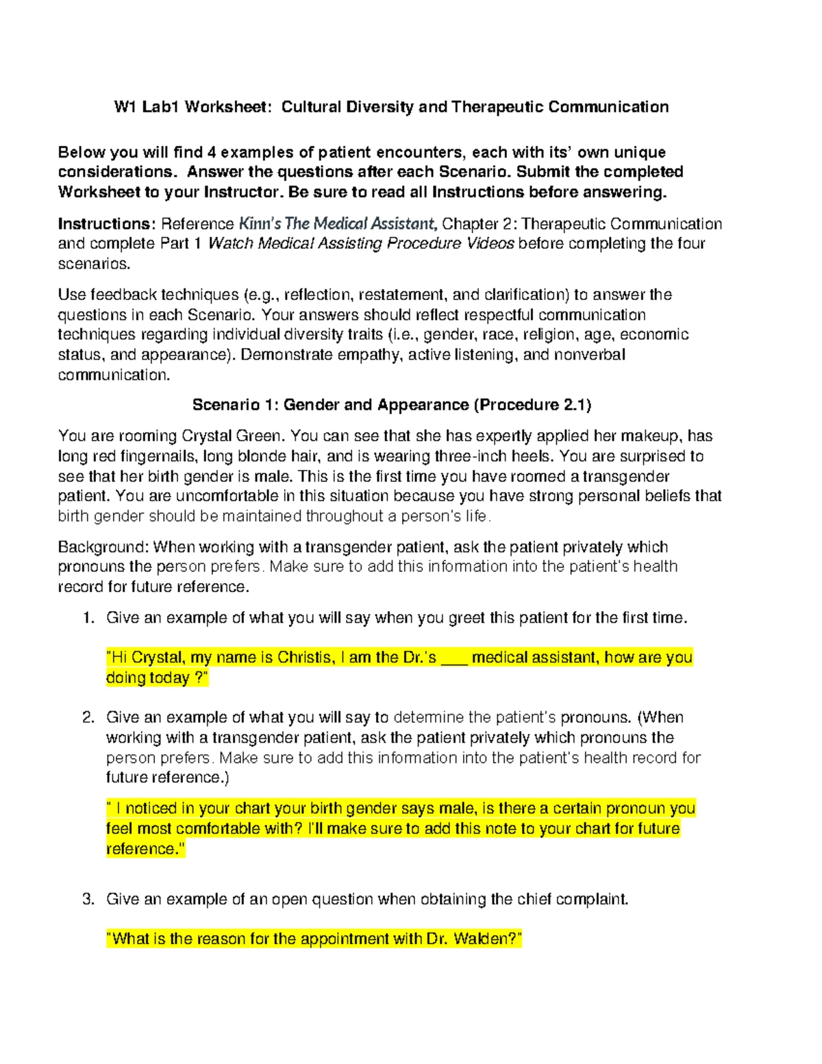 Week 5 Online Lab - MEDICAL INSURANCE - Week 5 Lab – Claims Simulation Chapter 15 Medical ...