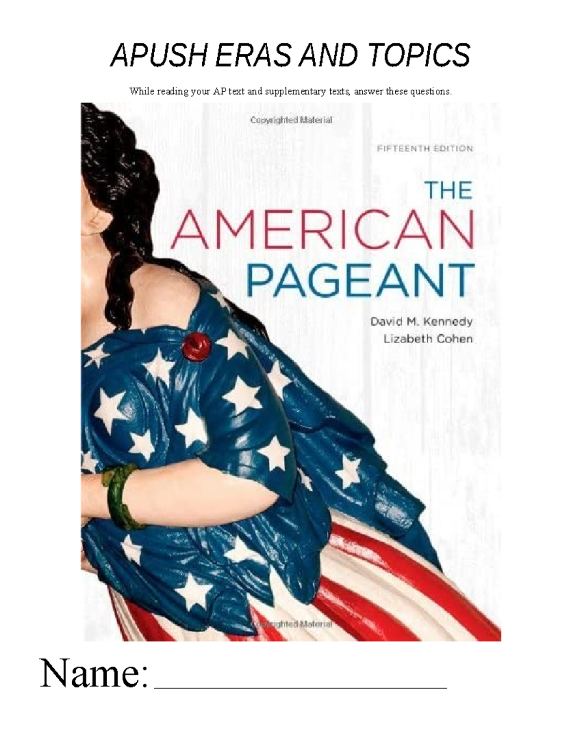 2022 Apush Notes Pack - APUSH ERAS AND TOPICS While reading your AP ...