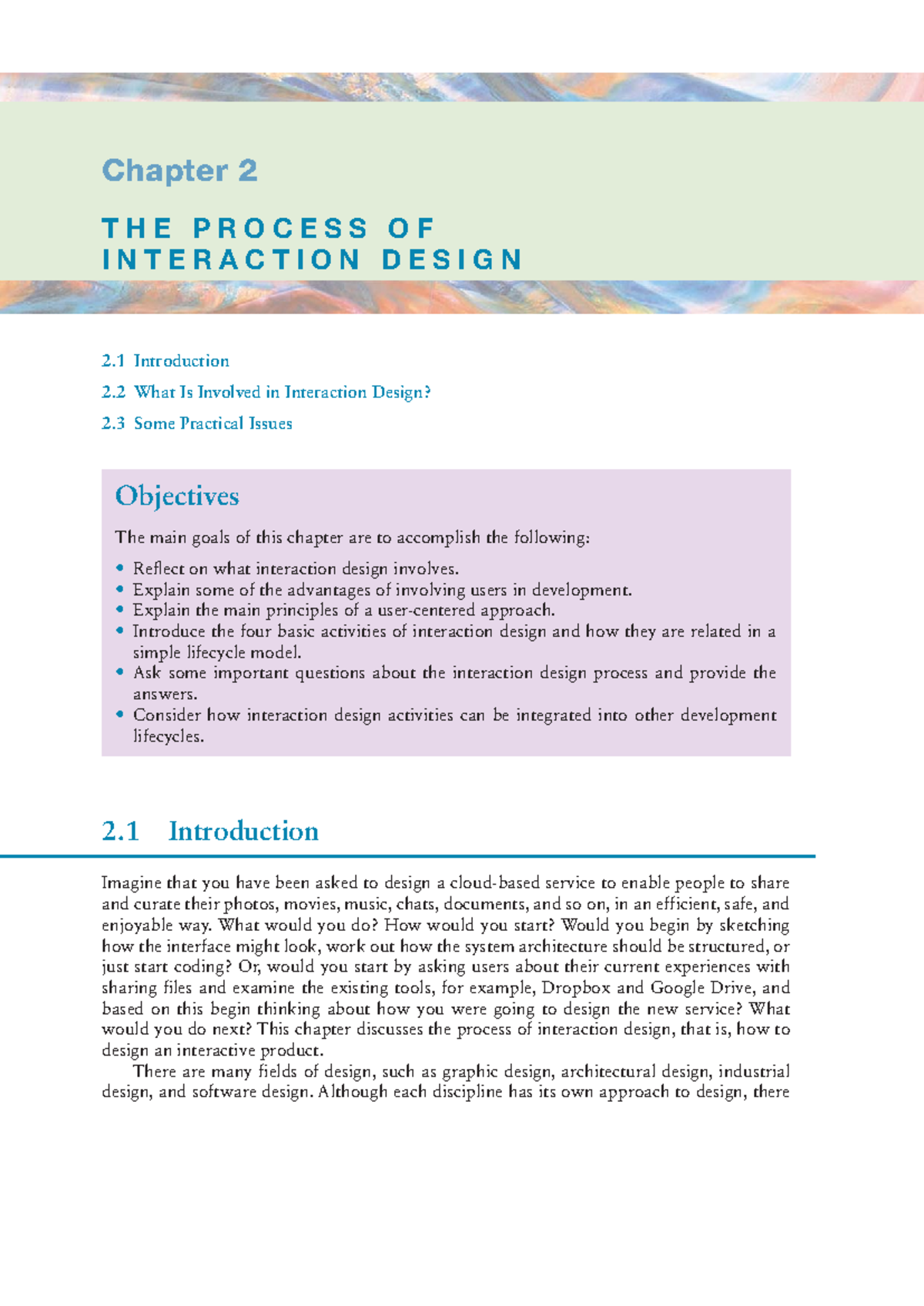 Chapter 02 - The Process of Interaction Design - Chapter THE PROCESS OF ...