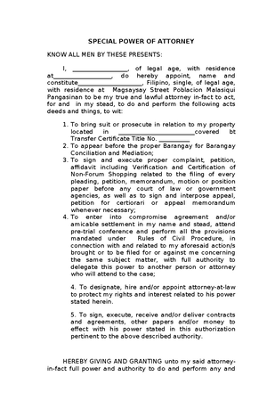Special Civil Action Table - Rule and Action Rule 62: Interpleader Rule ...