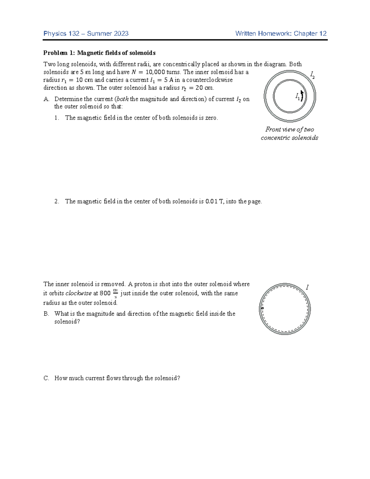 Week 6 - Ch 12 - Written Homework - Su23 - Physics 132 – Summer 2023 ...