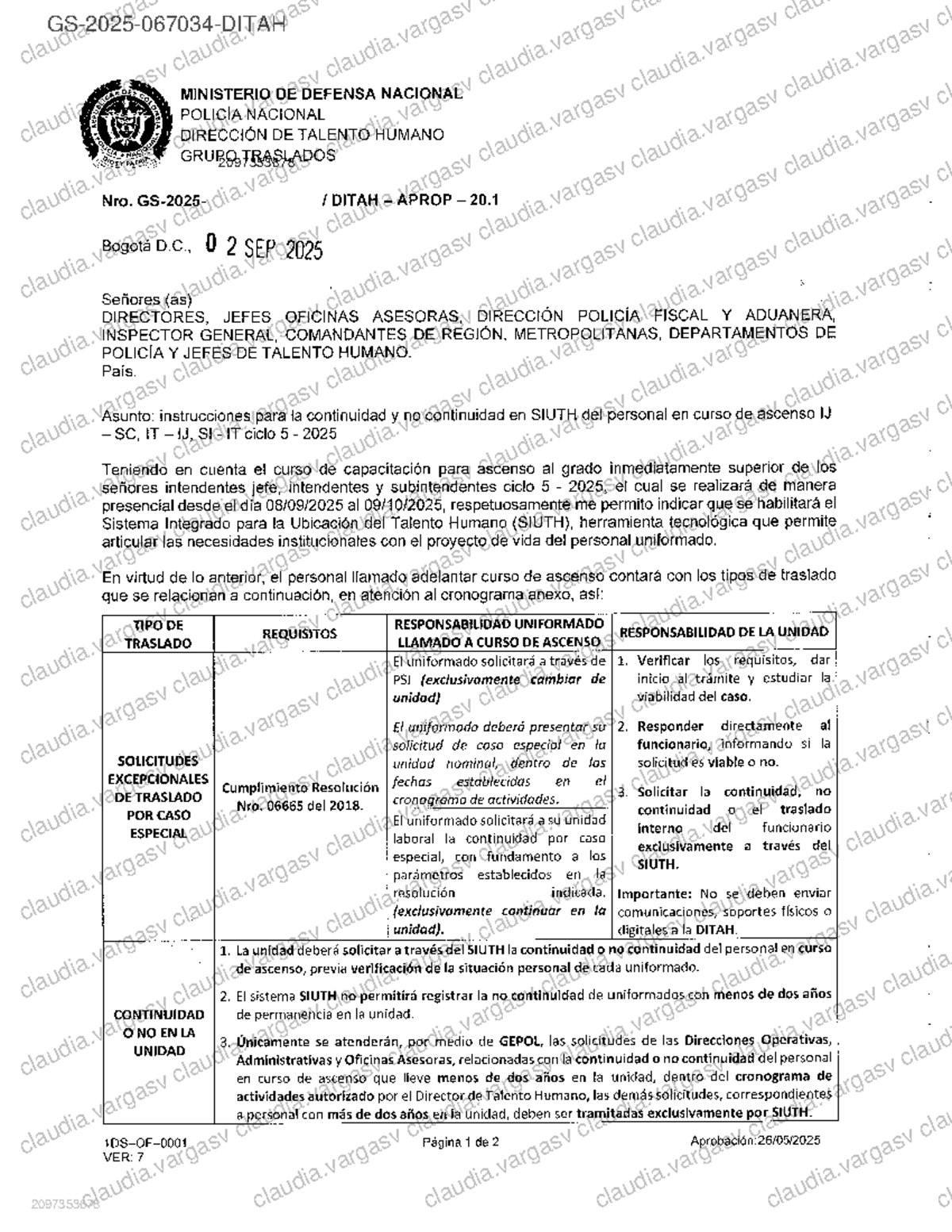 GS-2025-067034 - Ditah Continuidad: An In-Depth Analysis - Studocu