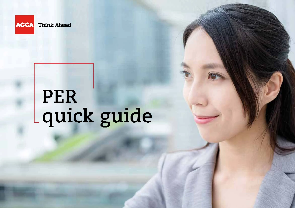 ACCA PER Confirmation Form for Approved Employer Trainees - Studocu