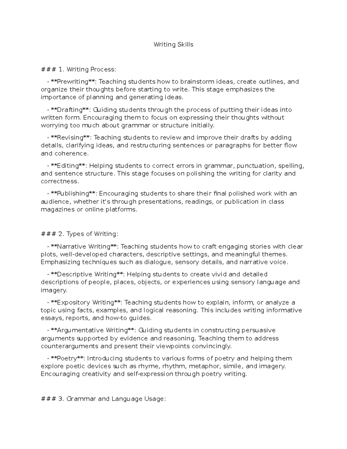 Writing Skills Overview and Techniques for Effective Communication ...