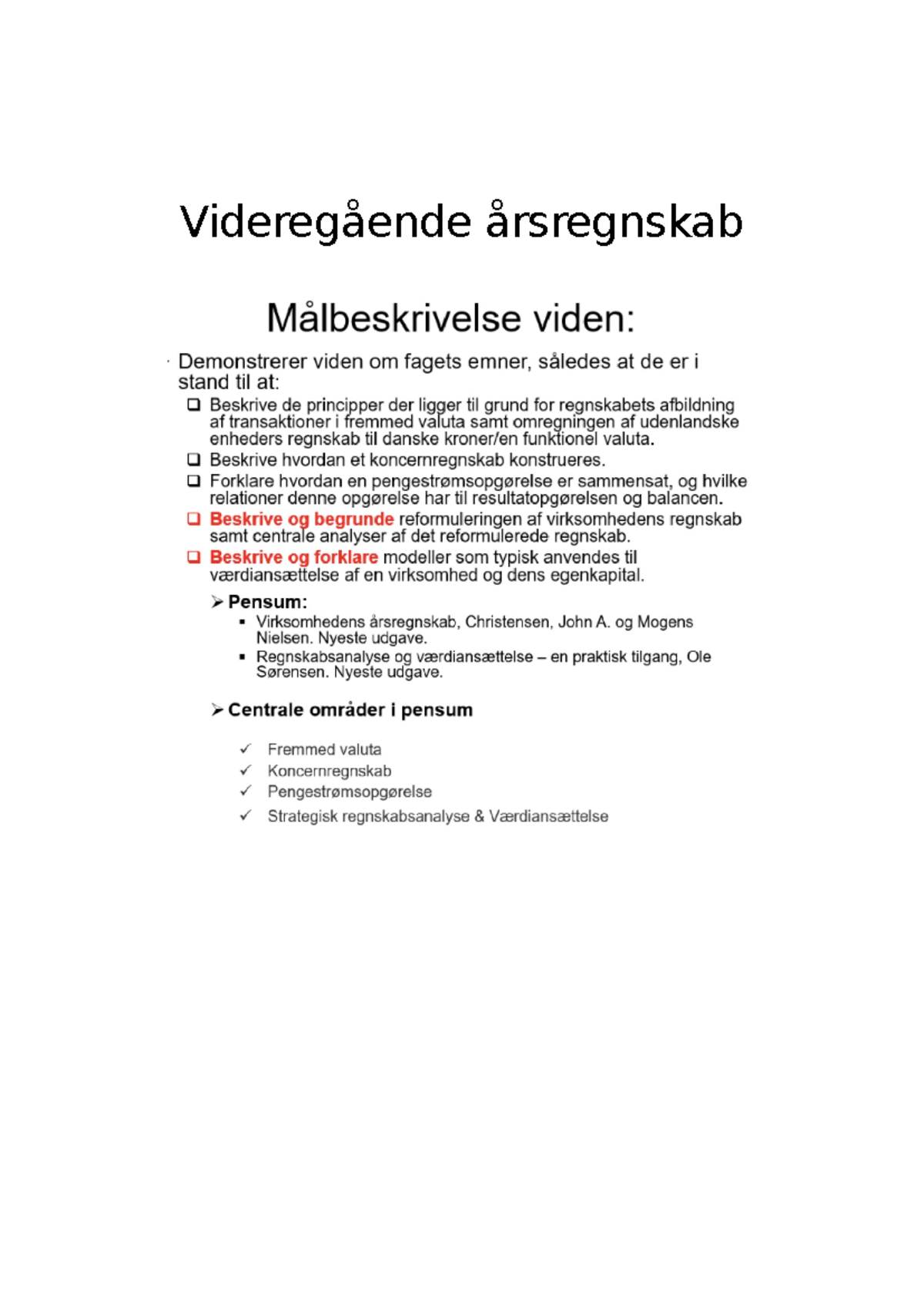 Videregående Årsregnskab - Formelsamling til Din Eksamen - Studocu