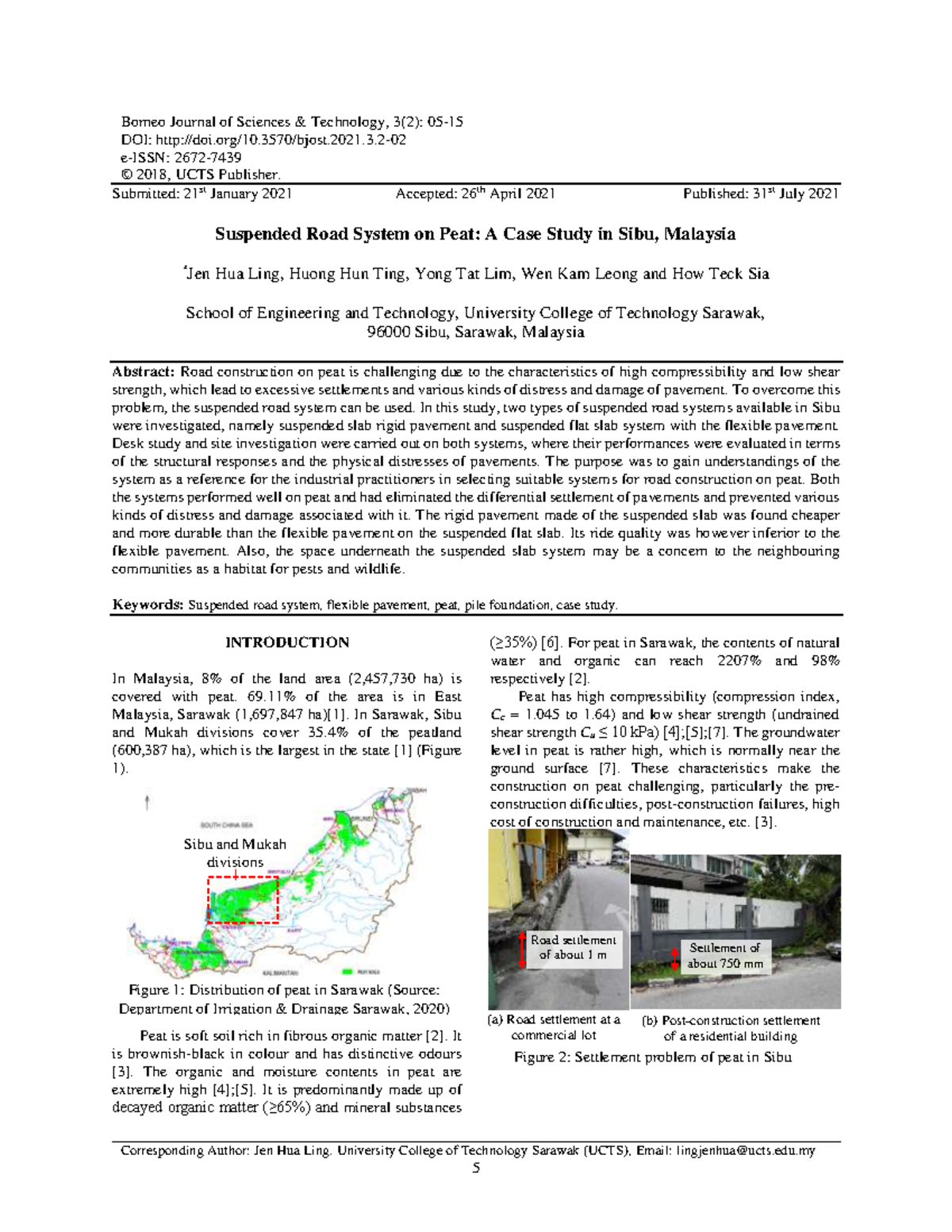Suspended Road System on Peat A Case Study in Sibu Malaysia - Borneo ...