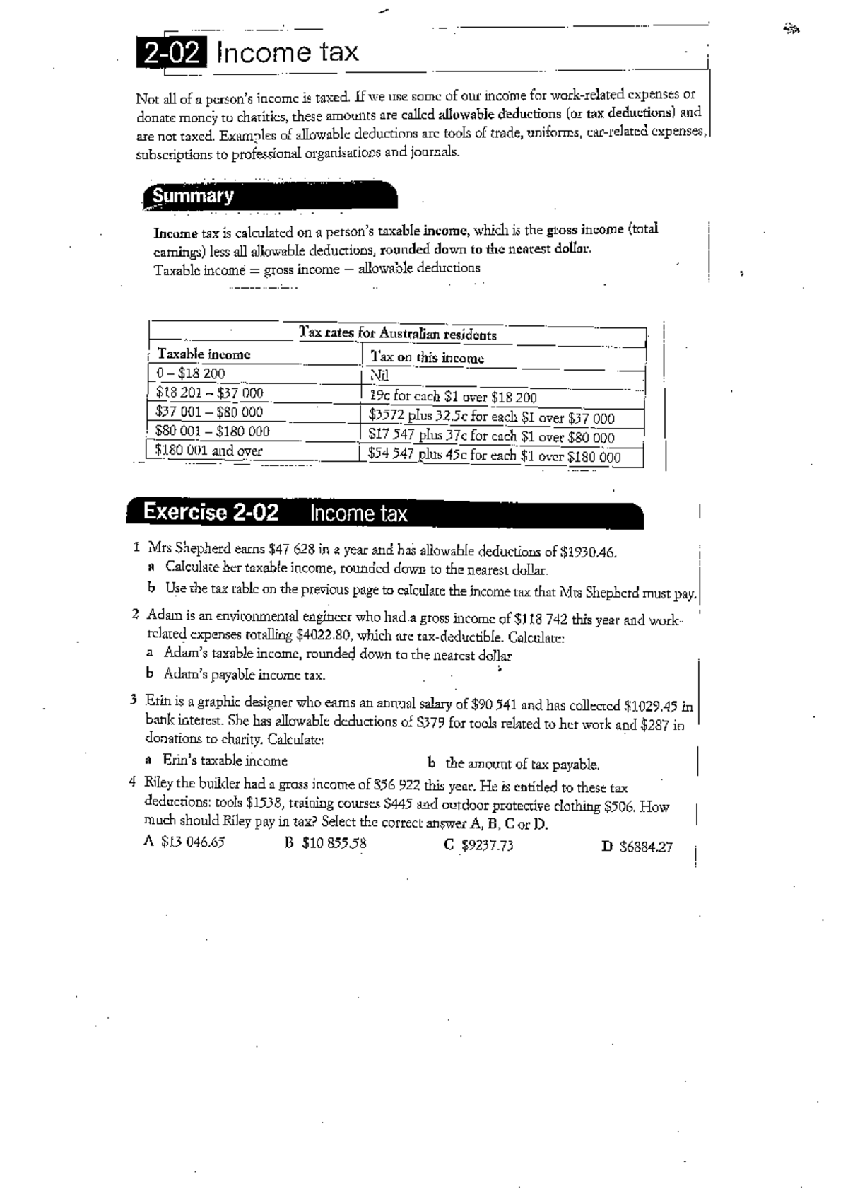 Income Tax Deductions & Calculations: Practise Paper (24102025) - Studocu