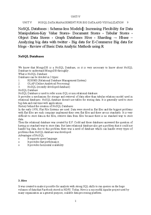 Big Data Analytics - Module 4 - UNIT IV - STREAM MEMORY Introduction to Streams Concepts ñ ...