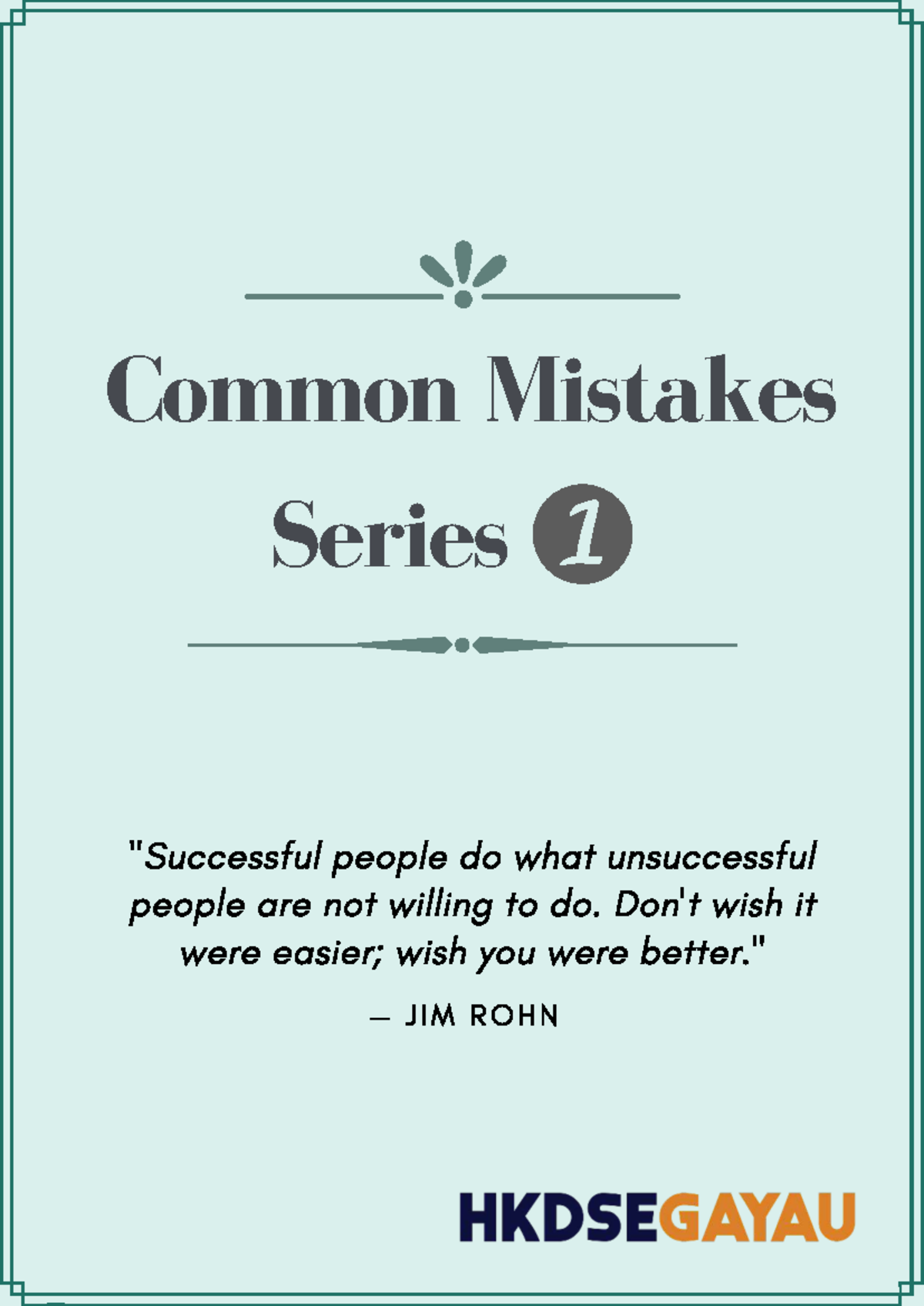 Common Mistakes Series: Sample Exercises & Key Grammar Rules - Studocu