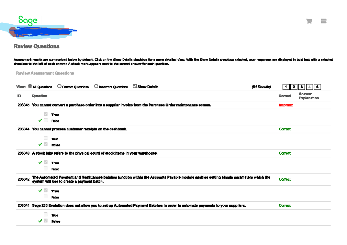 SAGE 200 Evolution Assessment Review Questions & Answers - Studocu