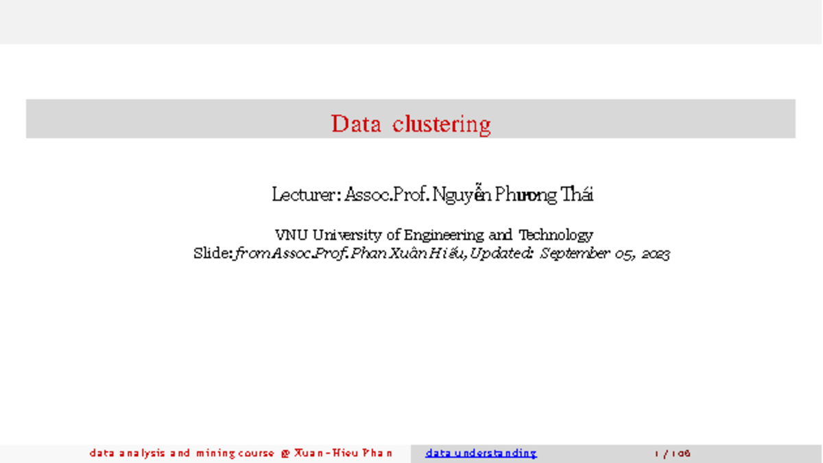 Data Clustering Concepts and Techniques (Data Analysis Course) - Studocu