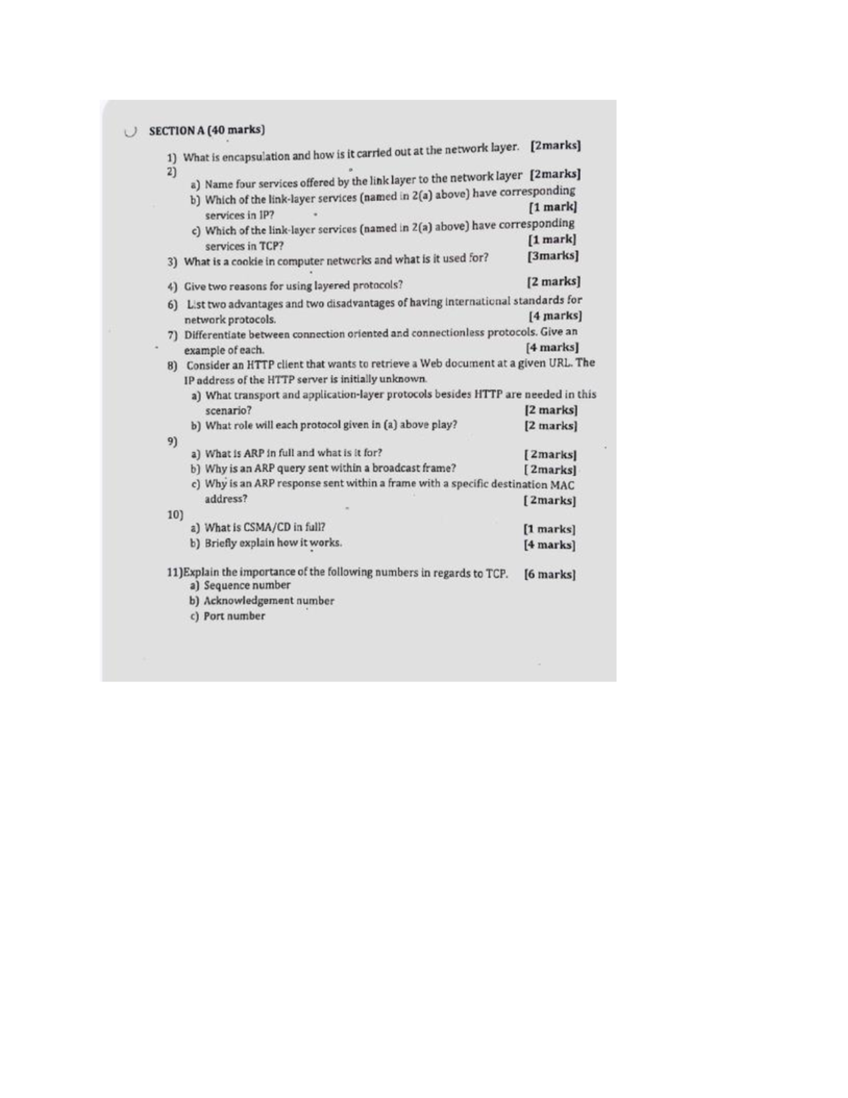 BSE 2106: Computer Networks - End of Semester Exam Review Notes - Studocu