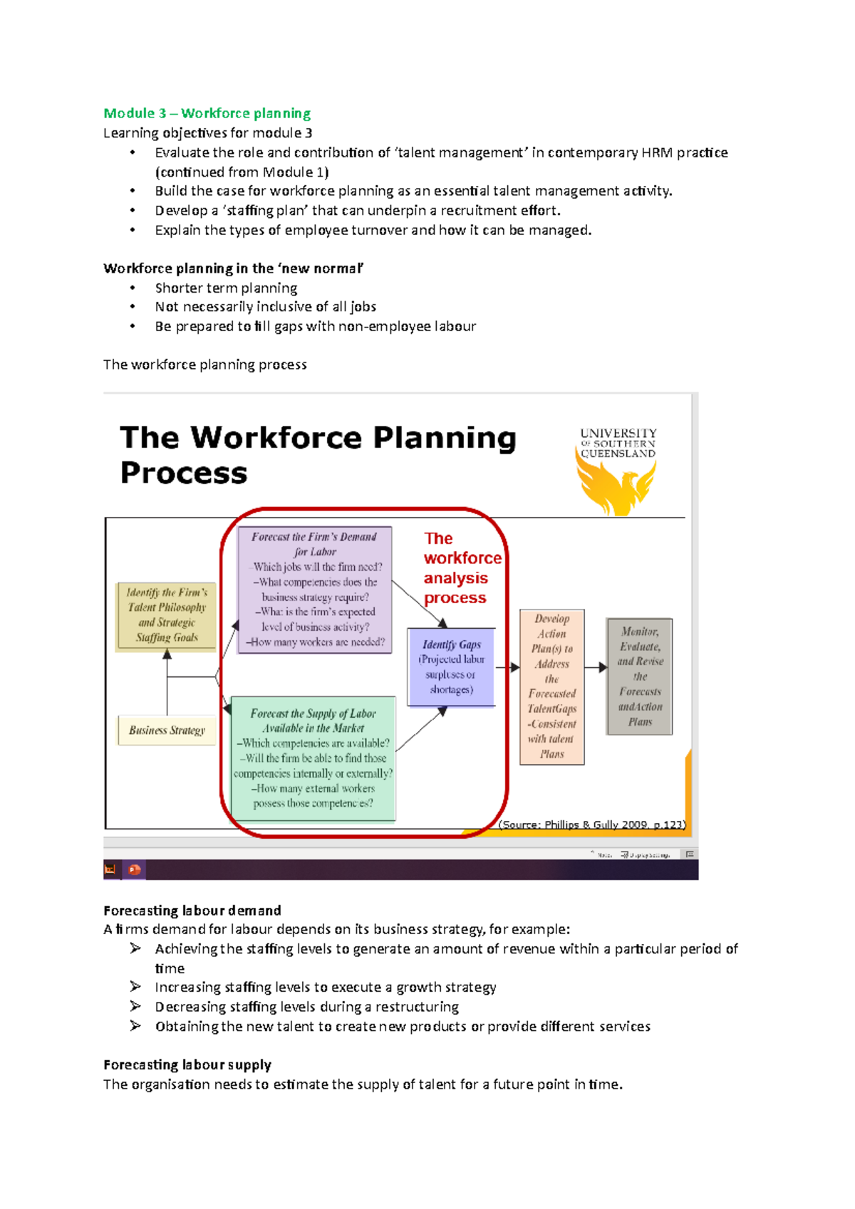 MGT3005 Lecture Notes - Module 3 - Module 3 – Workforce planning ...