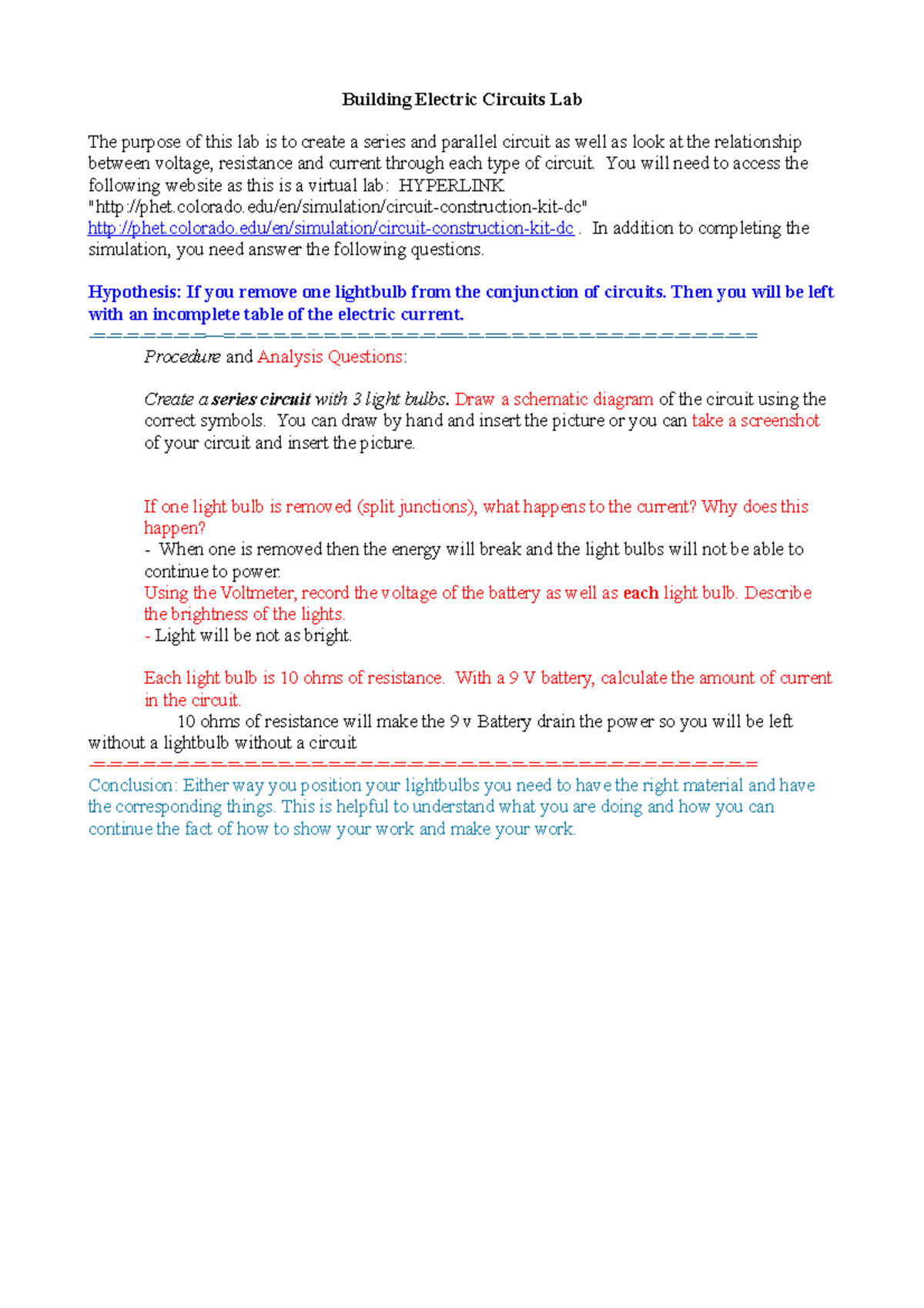 Building Electric Circuits Lab: Series & Parallel Circuit Analysis ...