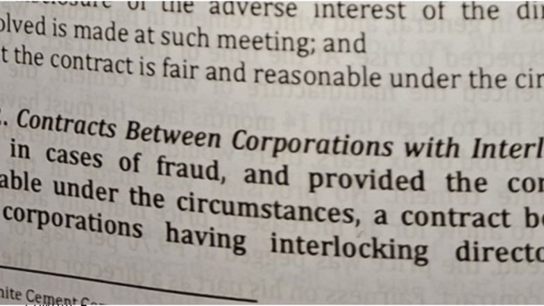 Law Notes: Interlocking Directors and Corporate Powers (SEC 32-37 ...
