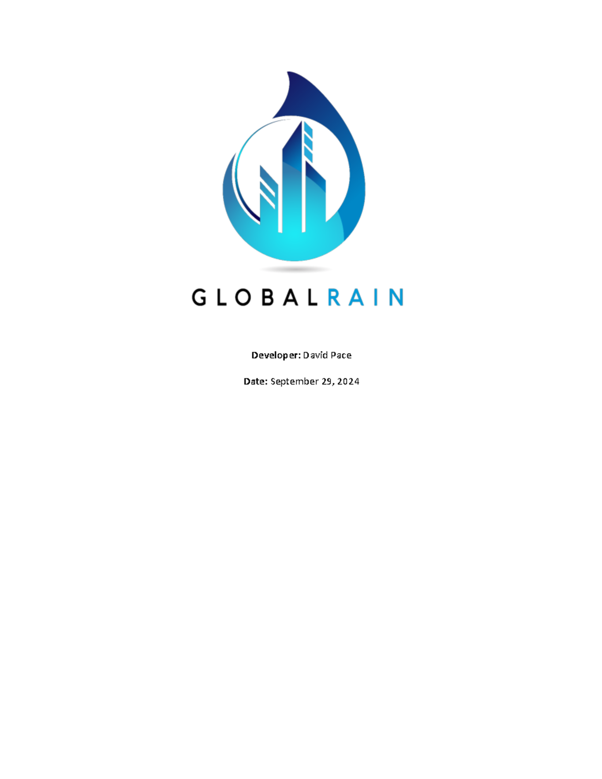 IT 45 Global Rain Summary Report Pace - Developer: David Pace Date ...