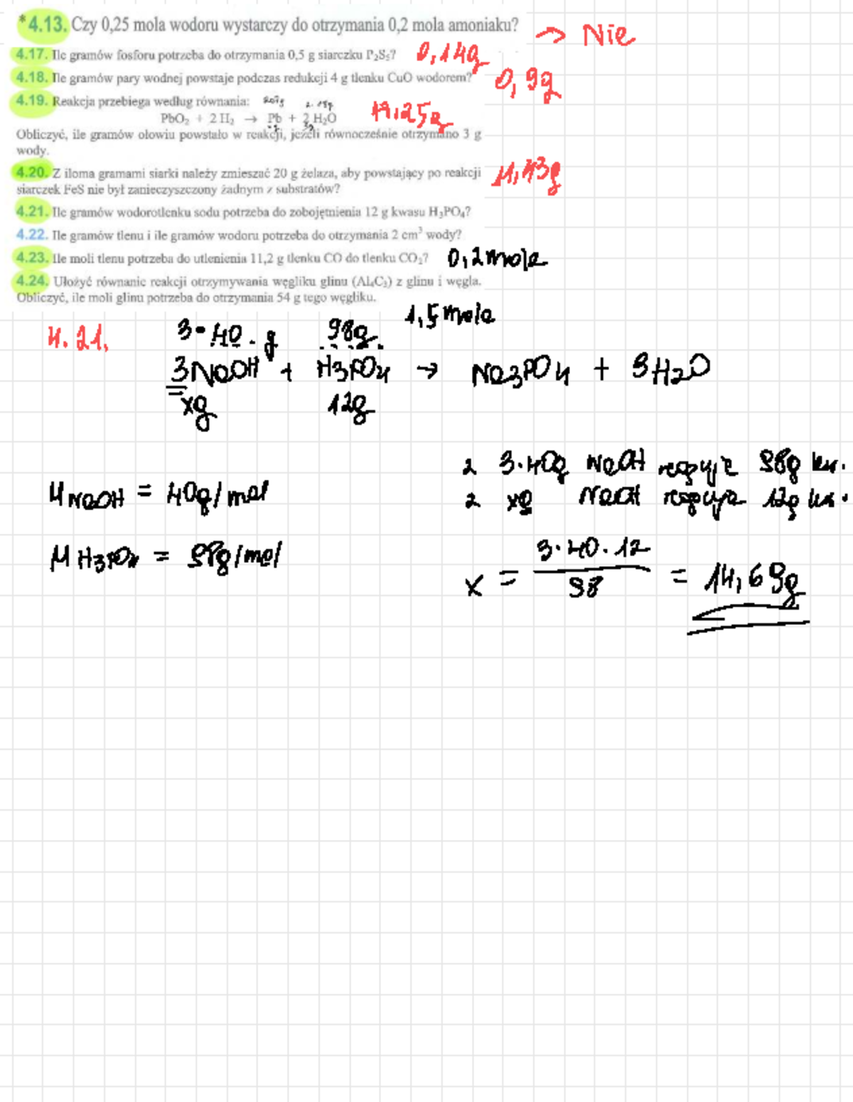 Chemistry 1401: Stoichiometry Notes and Calculations - Studocu