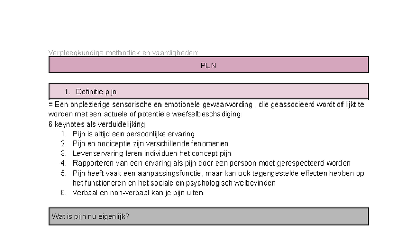 Verpleegkundige Methodiek en Vaardigheden: Definitie en Behandeling van ...
